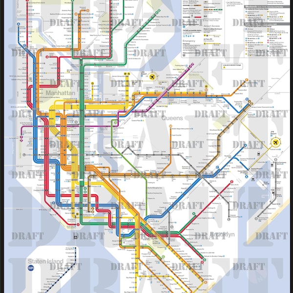 Nyc Map - Etsy