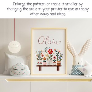 Flourish Embroidery Pattern PDF | Blooming Garden Design | Beginner ...