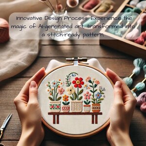 Flourish Embroidery Pattern PDF | Blooming Garden Design | Beginner ...
