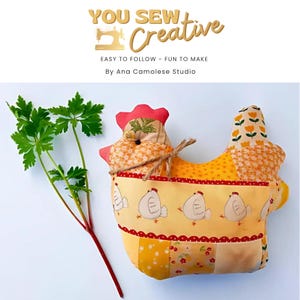Charming Patchwork Chicken Mini Pillow - How to Create an Improv Patchwork Block and Tutorial ...