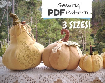 Pumpkin Sewing Pattern PDF Sewing Pattern Patchwork Pumpkins Pumpkin Pattern Instant Download - Etsy