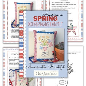 Americana PDF Embroidery Design, Hand Embroidery and Sewing Pattern ...
