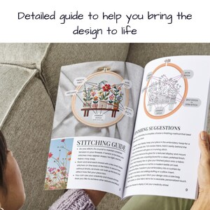 Flourish Embroidery Pattern PDF | Blooming Garden Design | Beginner ...