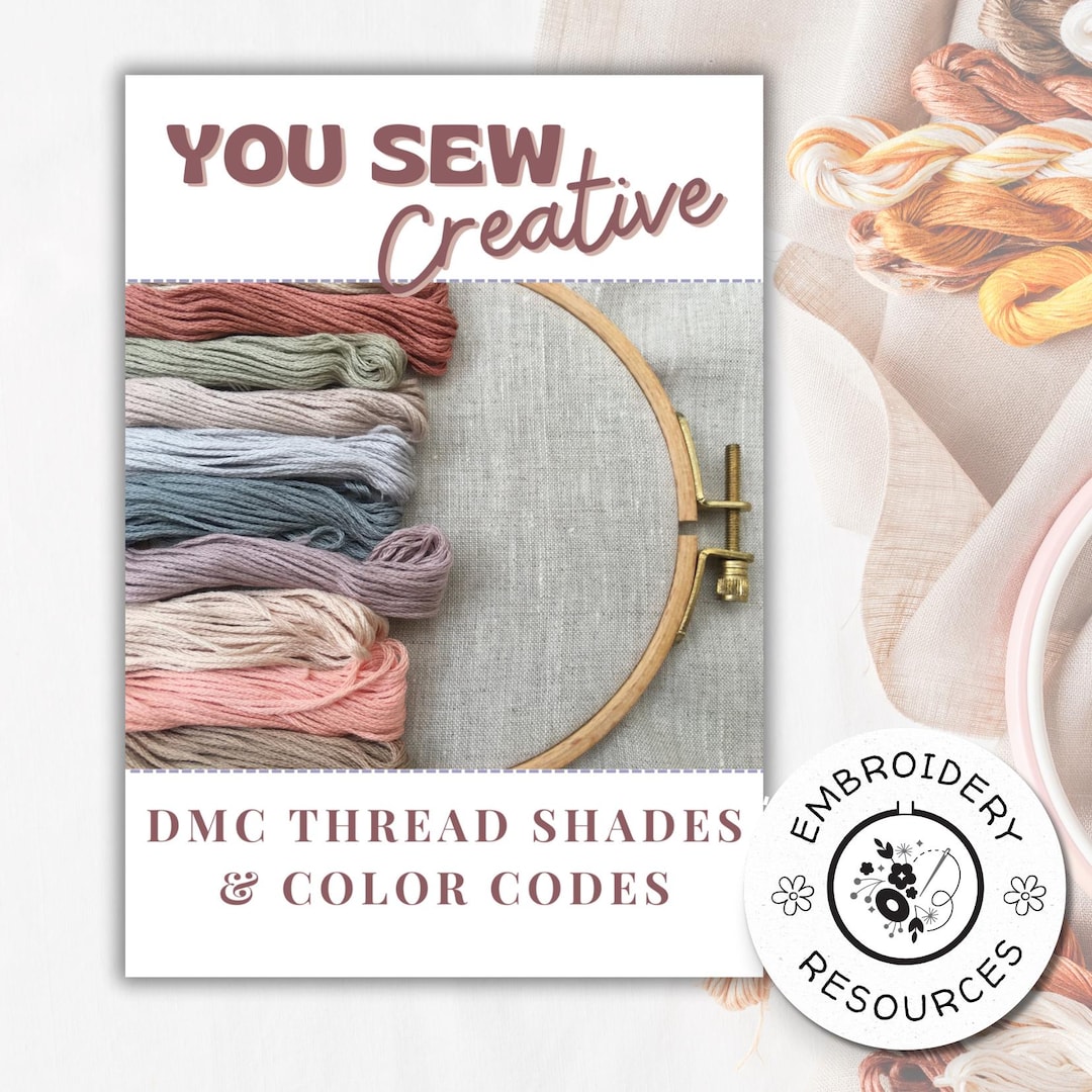 DMC Thread Shades & Color Codes - DMC Thread Color Chart PDF - Etsy