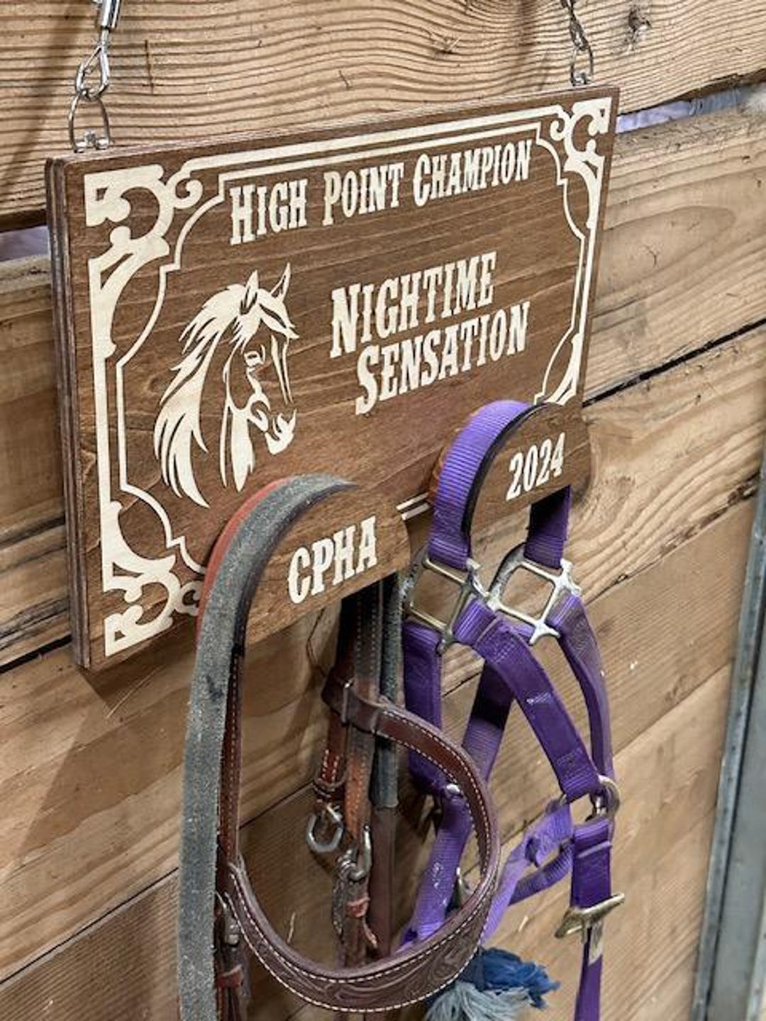 Custom Horse Halter And/or Bridle Hangers, Horse Tack, Stall Sign - Etsy