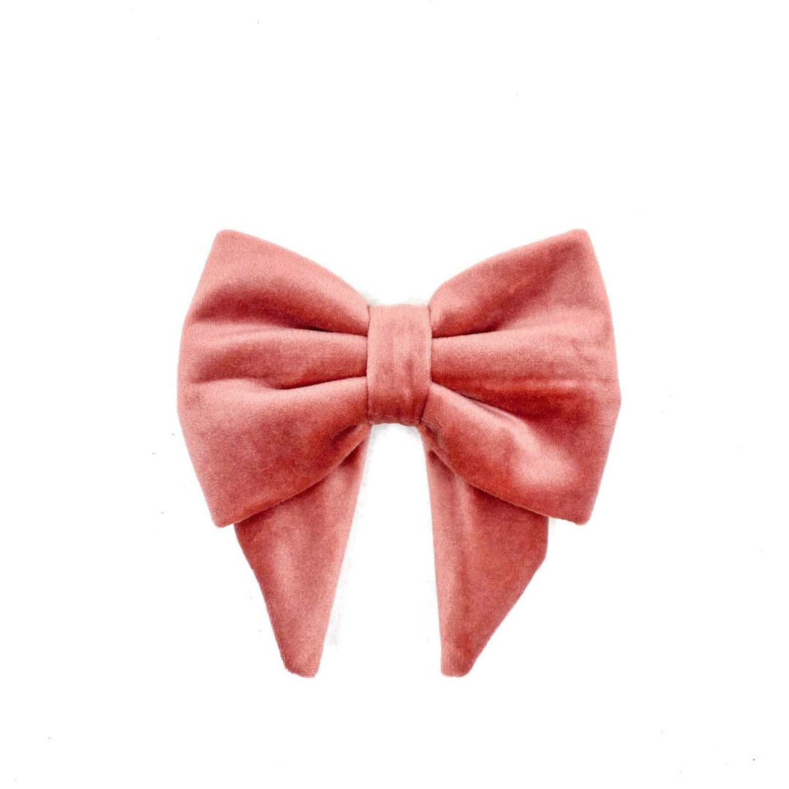Blush Pink Velvet Dog Bow Removable Bow for Collar Special - Etsy