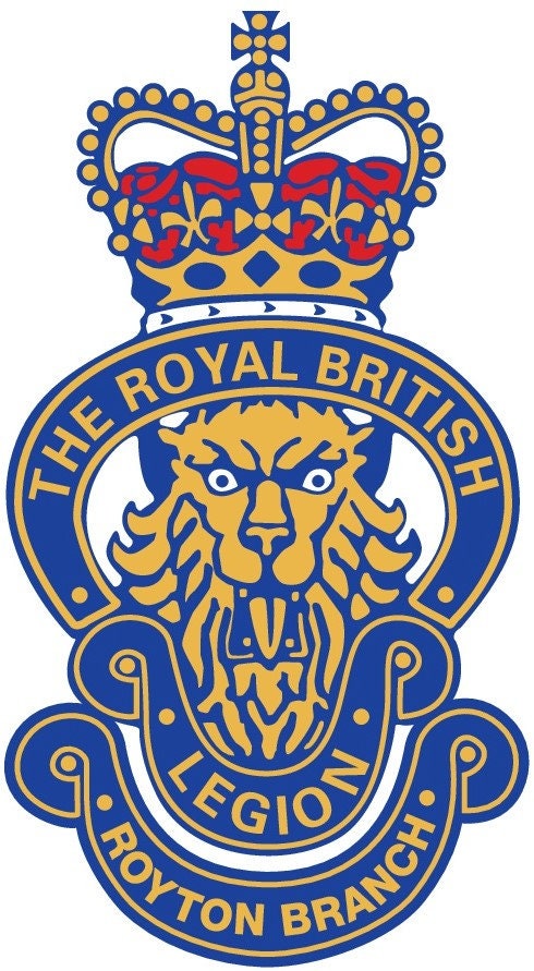Diseño de bordado de máquina Royal British Legion Crest Fuerzas Armadas ...