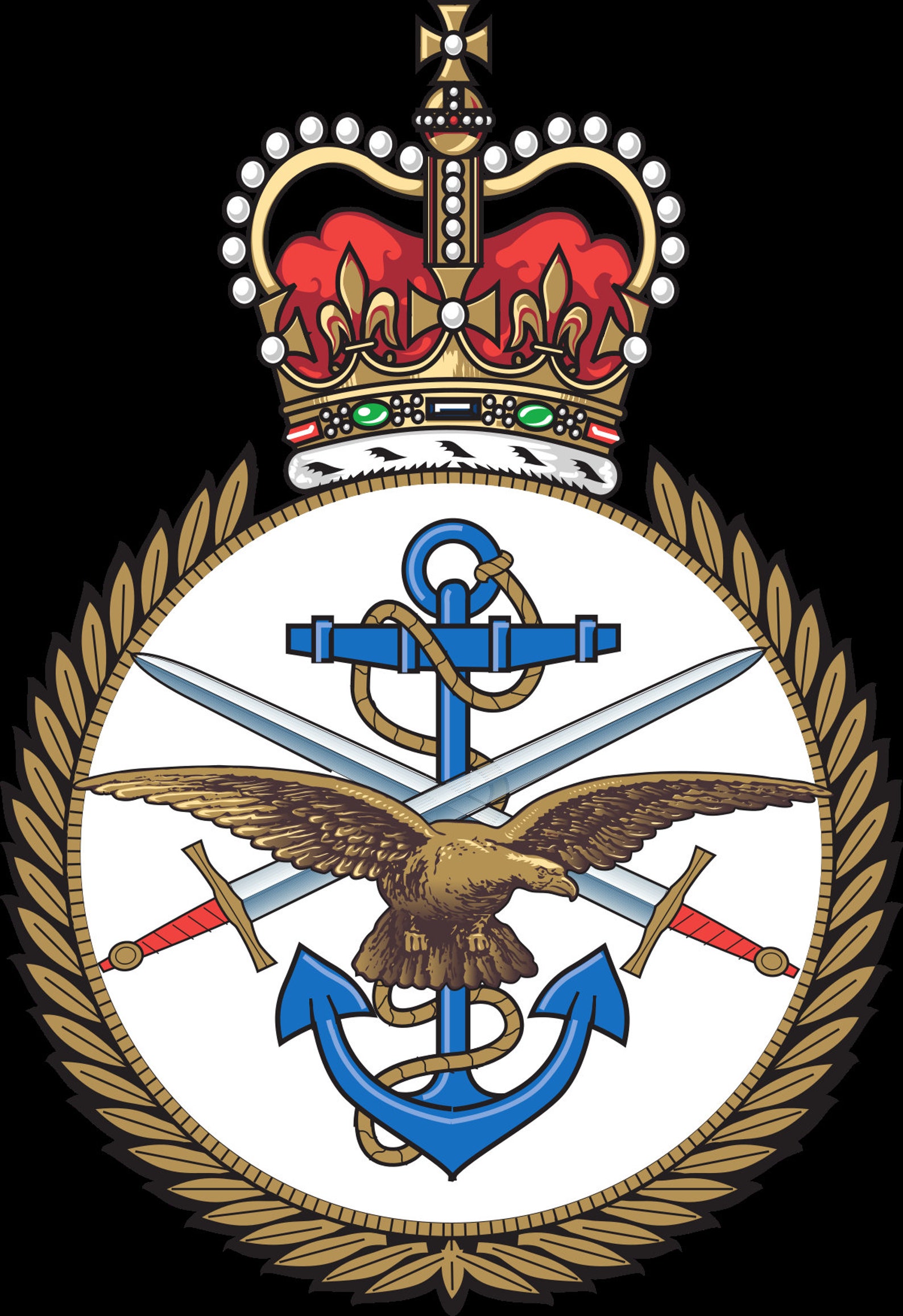 Machine Embroidery Design - Tri Service Crest - Armed Forces - Military ...