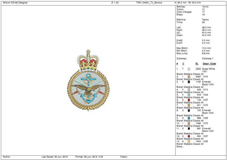 Machine Embroidery Design Tri Service Crest Armed Forces Military Army ...