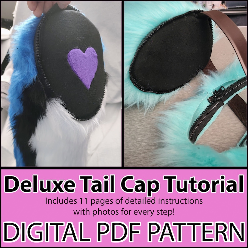 Fursuit Tail Cap Tutorial Pattern Digital Download PDF Template - Etsy