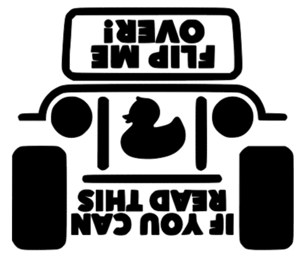 If You Can Read This Flip Me Over Vinyl Car Decal - Etsy