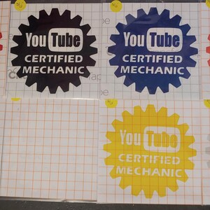 Youtube Certified Mechanic Vinyl Decal - Etsy