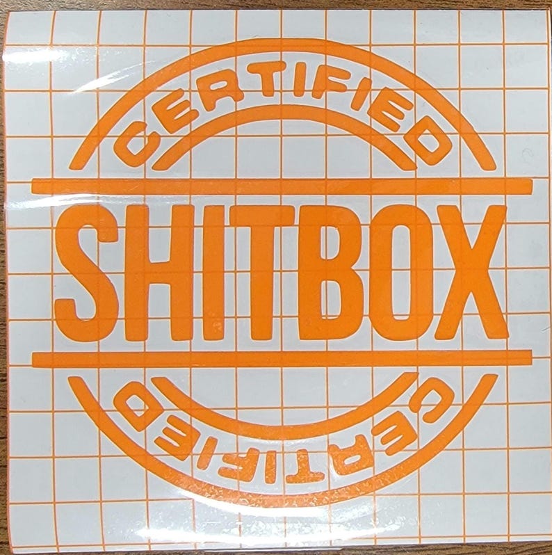 Certified Shitbox Vinyl Decal - Etsy
