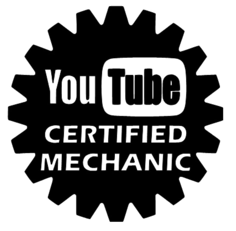 Youtube Certified Mechanic Vinyl Decal - Etsy