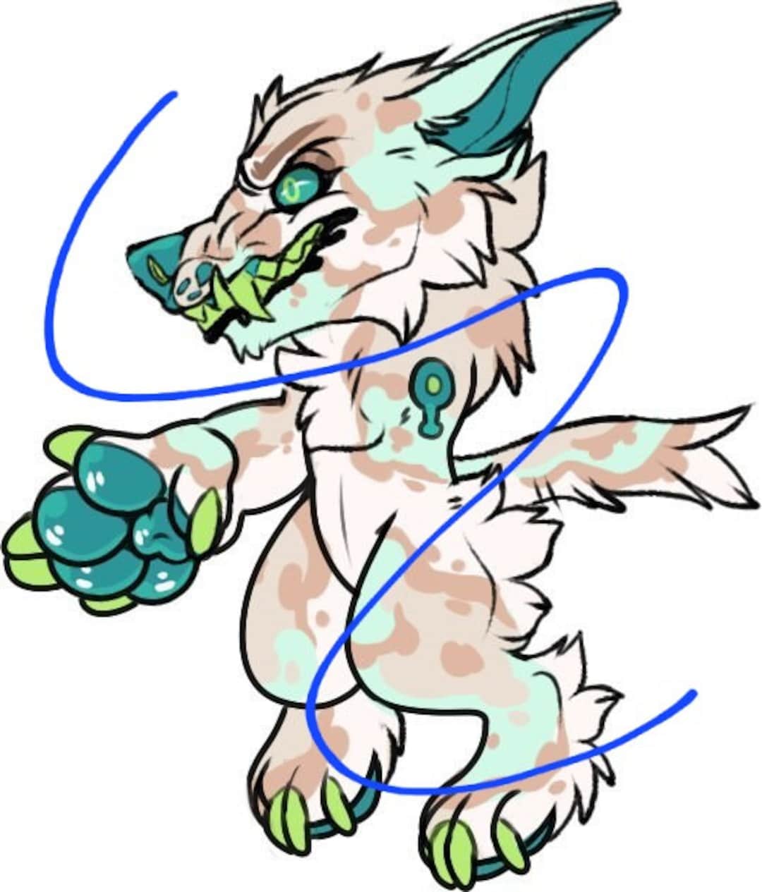 Character Adopt Hellhound Demon Wolf Fursona Furry Art Zombie Artwork ...