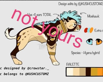 Hyena Fursona Adoptable - Etsy