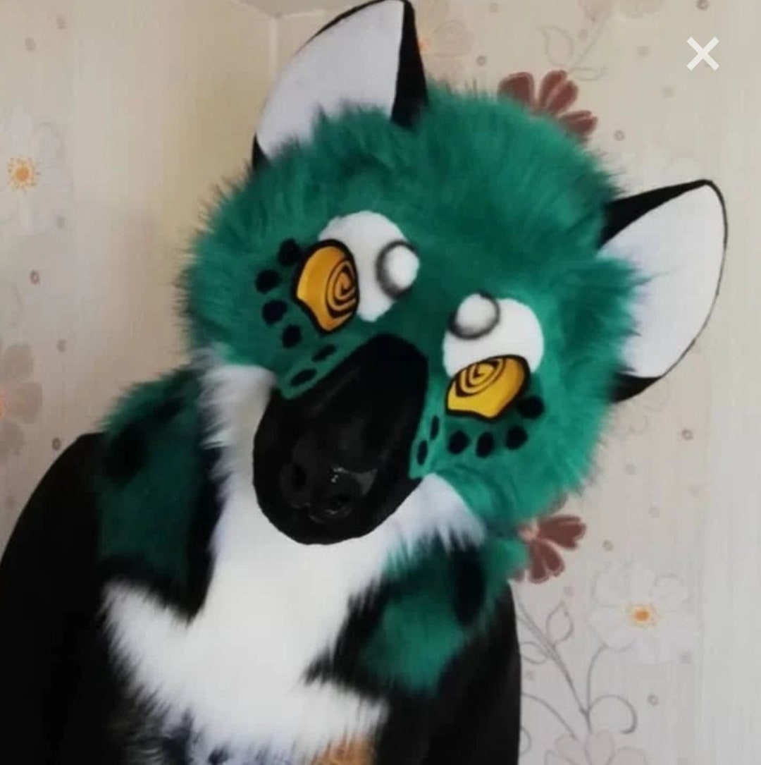 Character Head Fursuit African Wild Dog Wolf Fox Dog Wolf Ghost Fursona ...