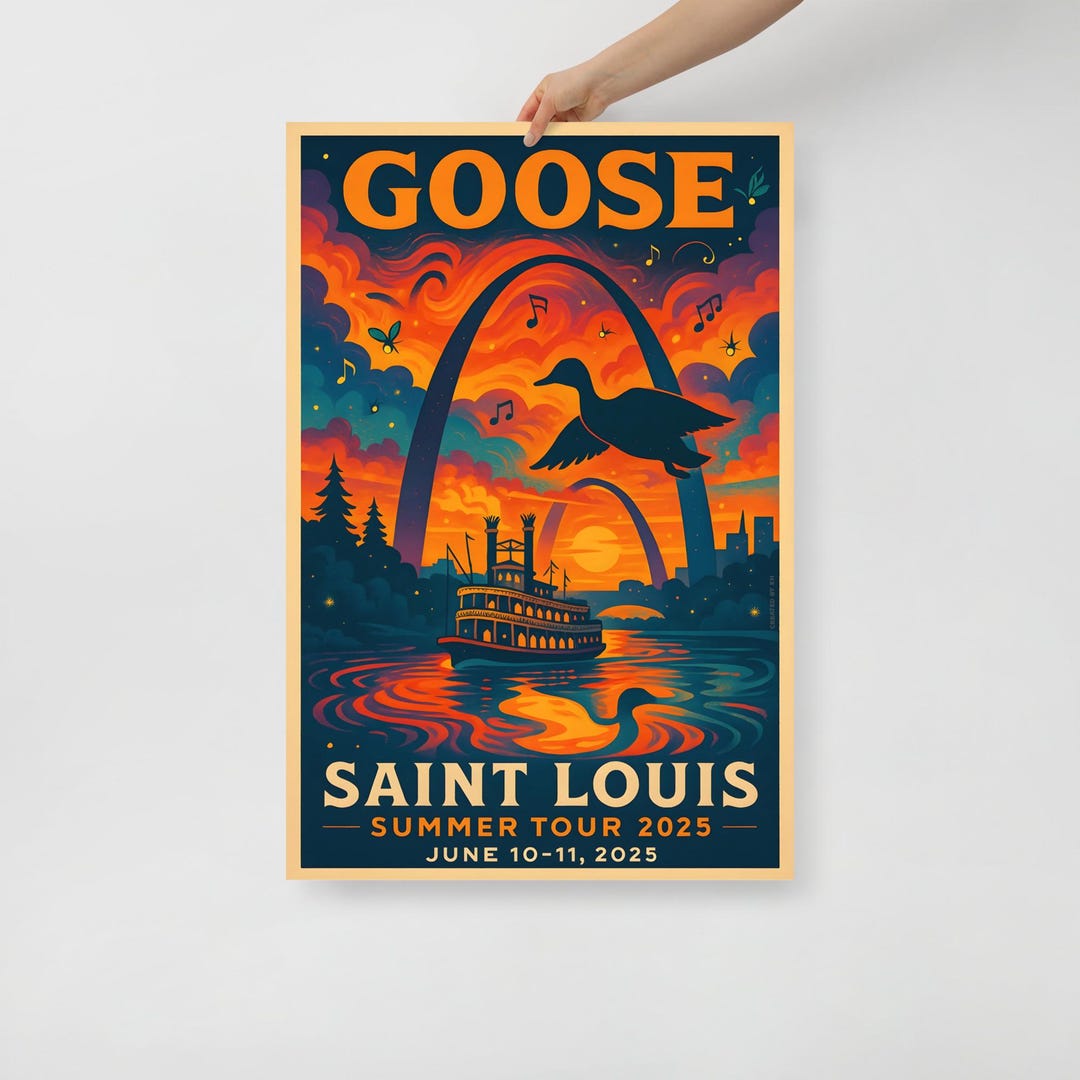 GOOSE Poster Saint Louis 2025 Concert Art Print Goose Show Poster Lot ...
