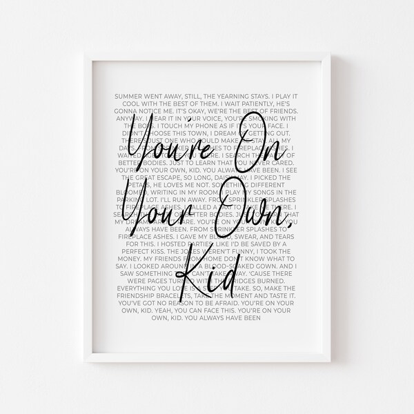 Youre on Your Own Kid Poster - Etsy