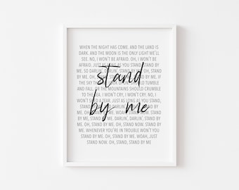 Stand by Me Lyrics - Etsy