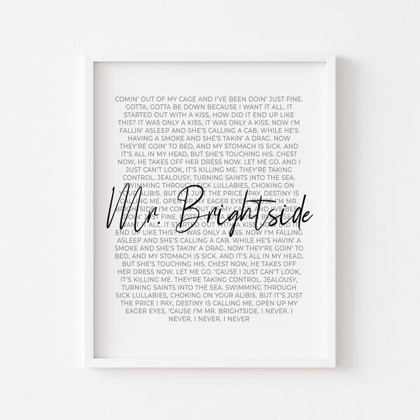 Mr Brightside - Etsy