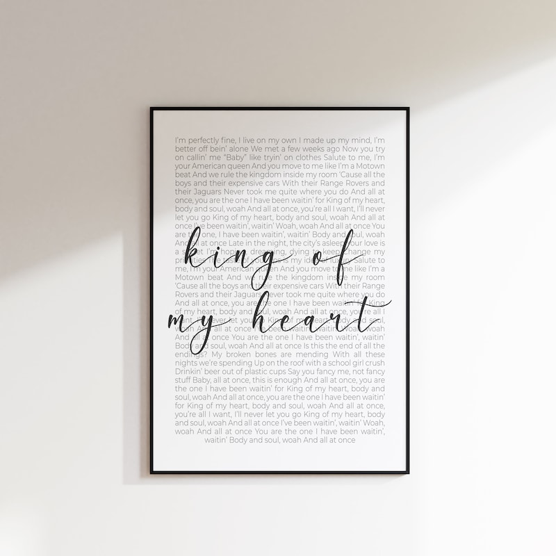 King of My Heart - Etsy