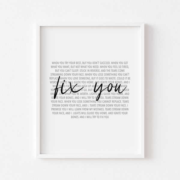 Fix You - Etsy