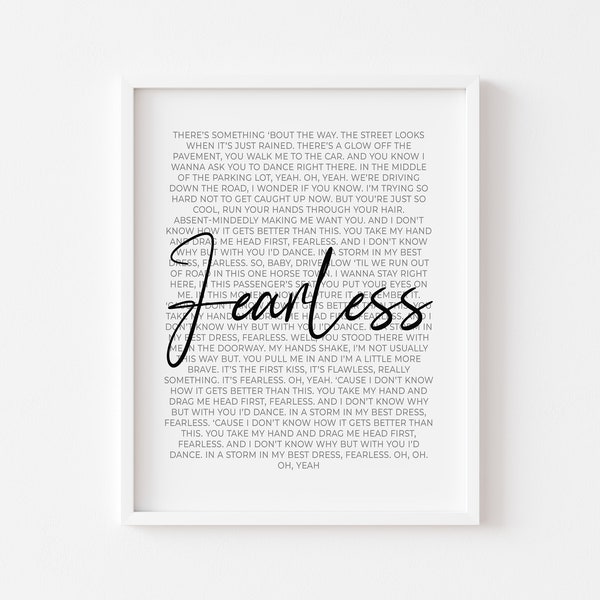 Fearless Print - Etsy