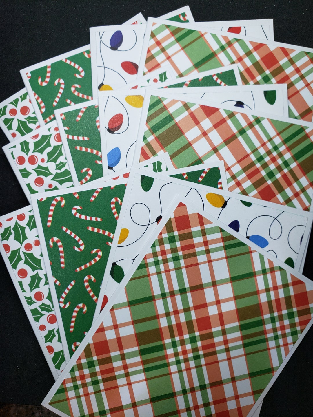 Christmas Themed Note Card Set, 12 Cards in Set, Blank Cards - Etsy
