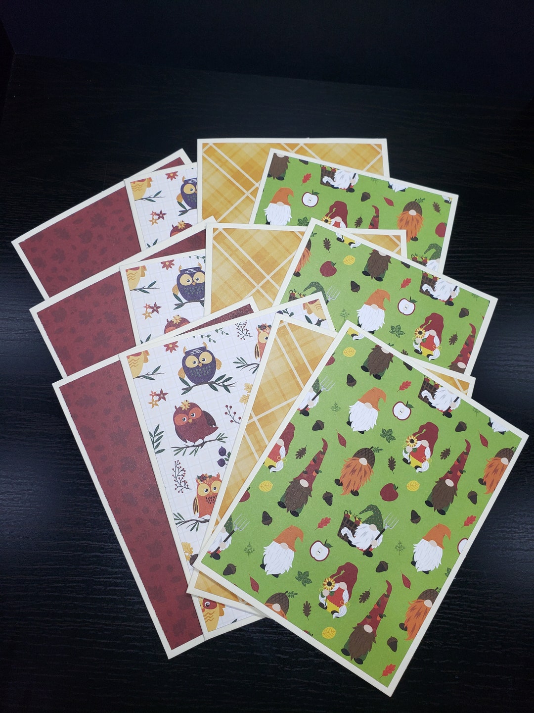 Fall Themed Note Card Set, 12 Cards in Set, Blank Cards - Etsy