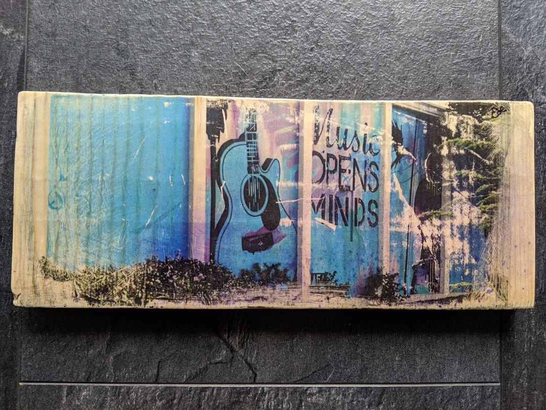 Music Opens Minds|music Wood Sign|music Wood Wall Art|music Wall Art ...