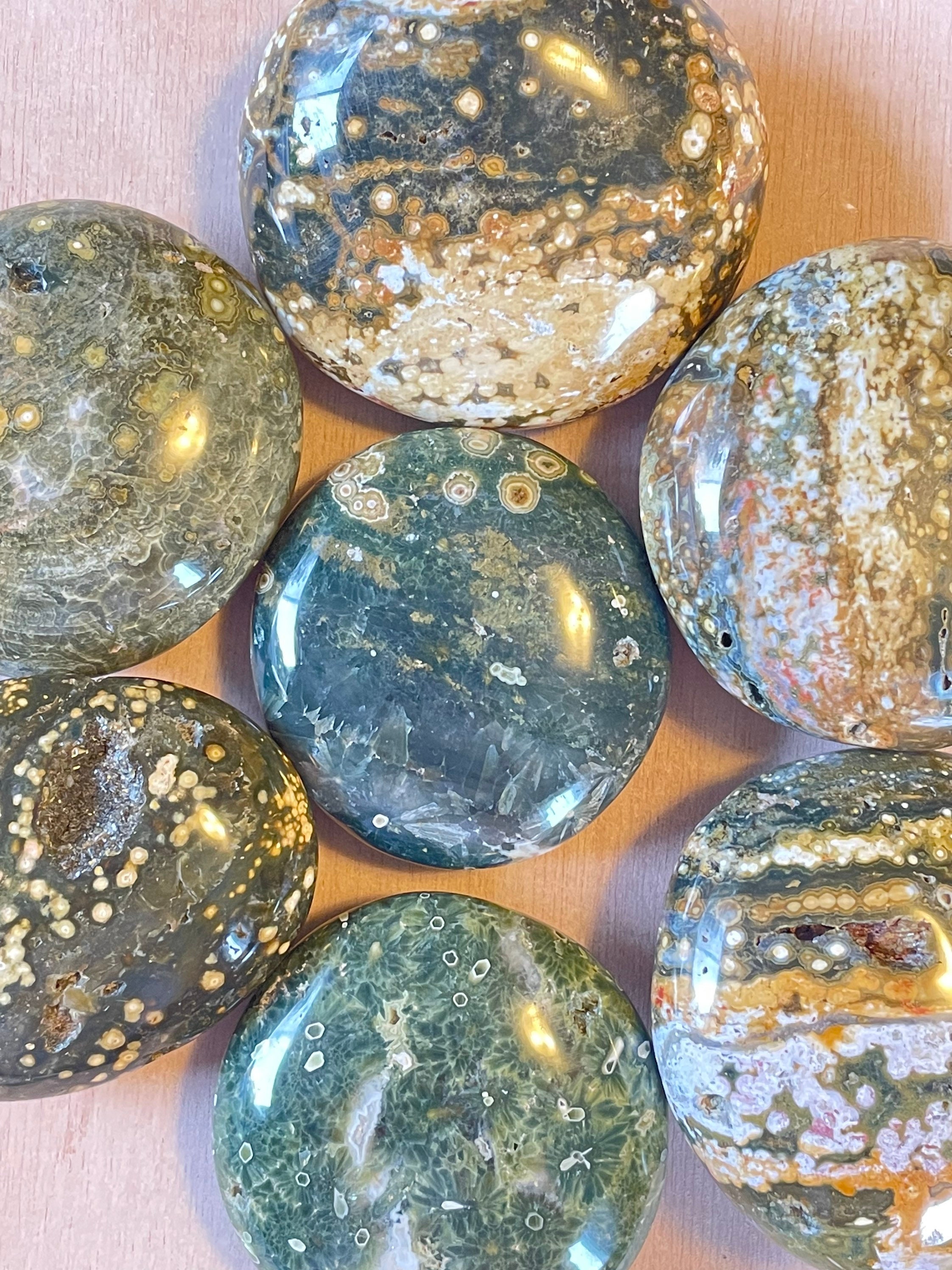 Ocean Jasper Palm Stone Ocean Jasper Crystal Authentic - Etsy