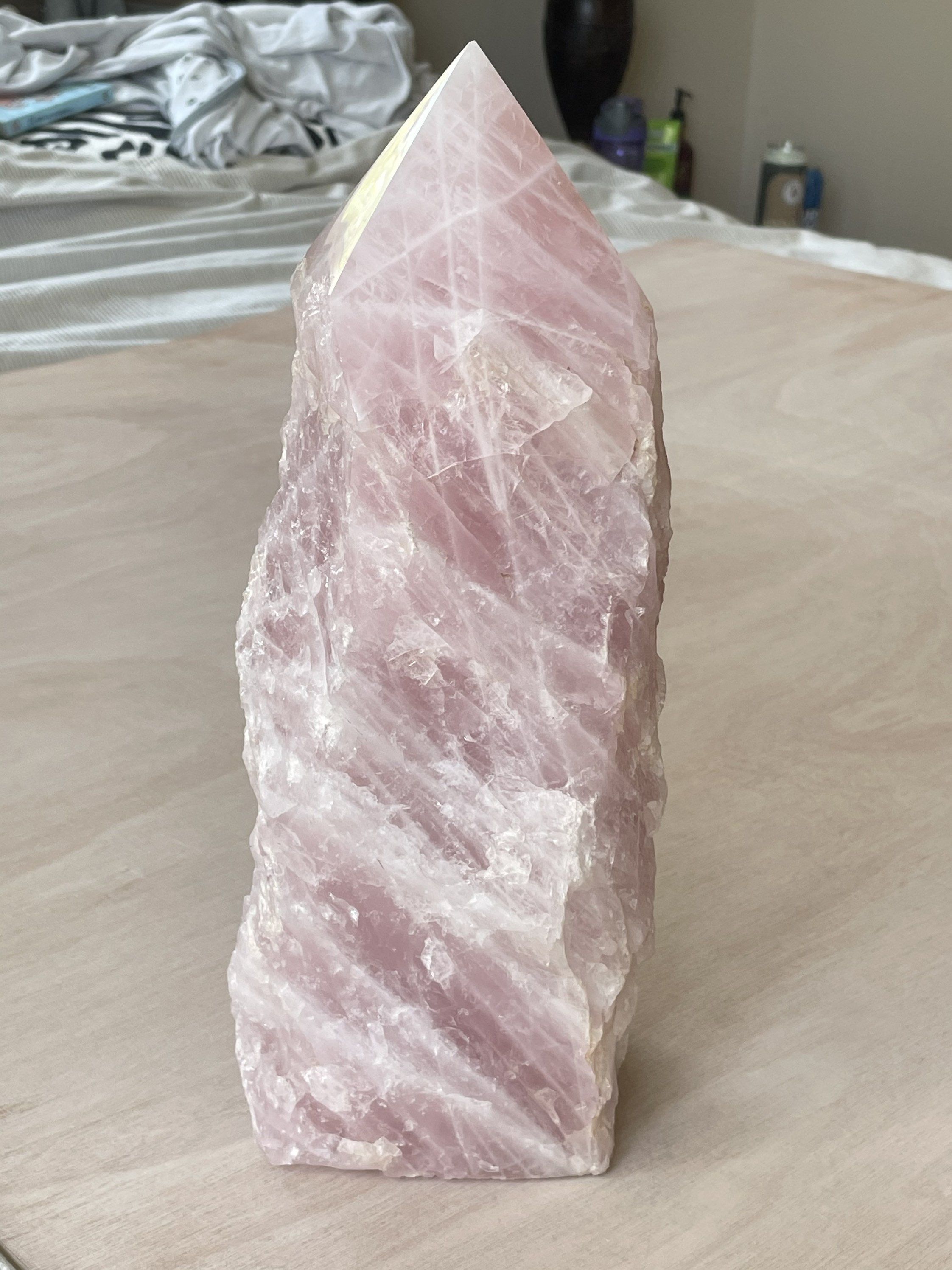 XXL Rose Quartz Tower | Rose Quartz Point | Rose Quartz Top Polish ...