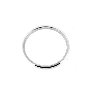 2mm Sterling Silver D Shaped Wedding Band Ring - Etsy