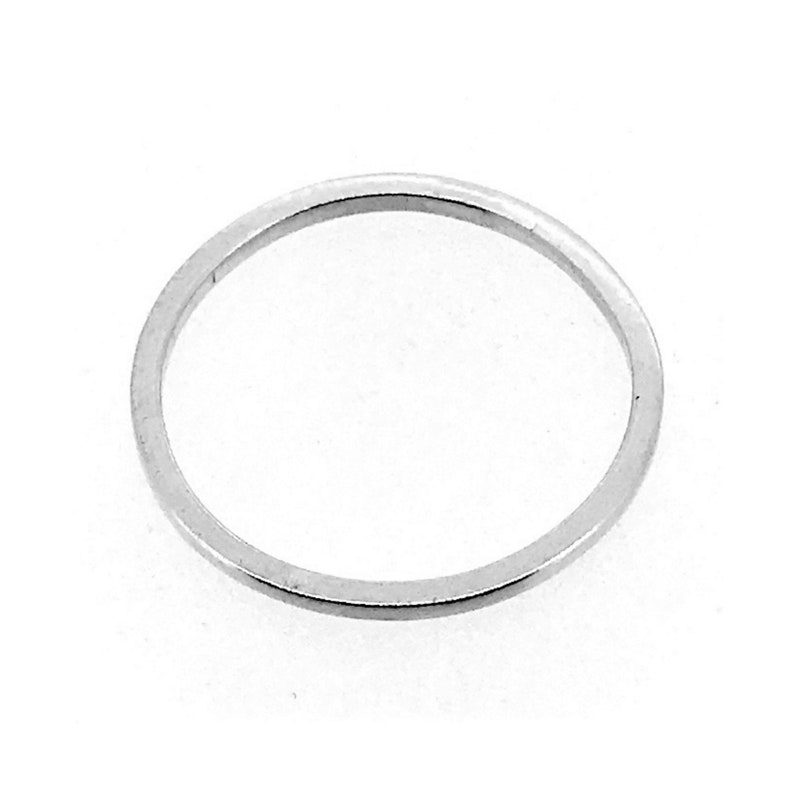 1mm Sterling Silver Skinny Square Band Stacking Ring Polished Finish - Etsy