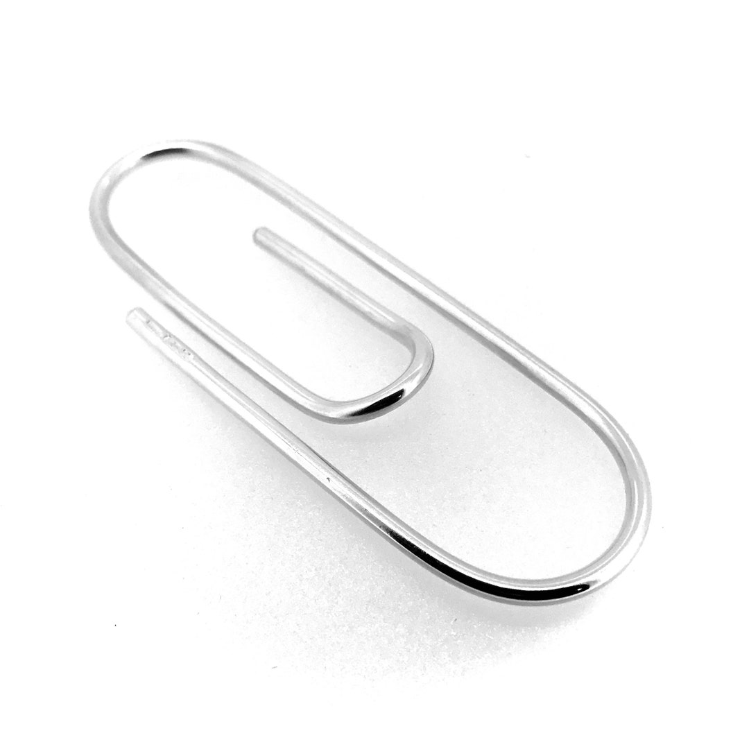 Sterling Silver Paperclip Money Clip Hallmarked Large Paper Clip - Etsy