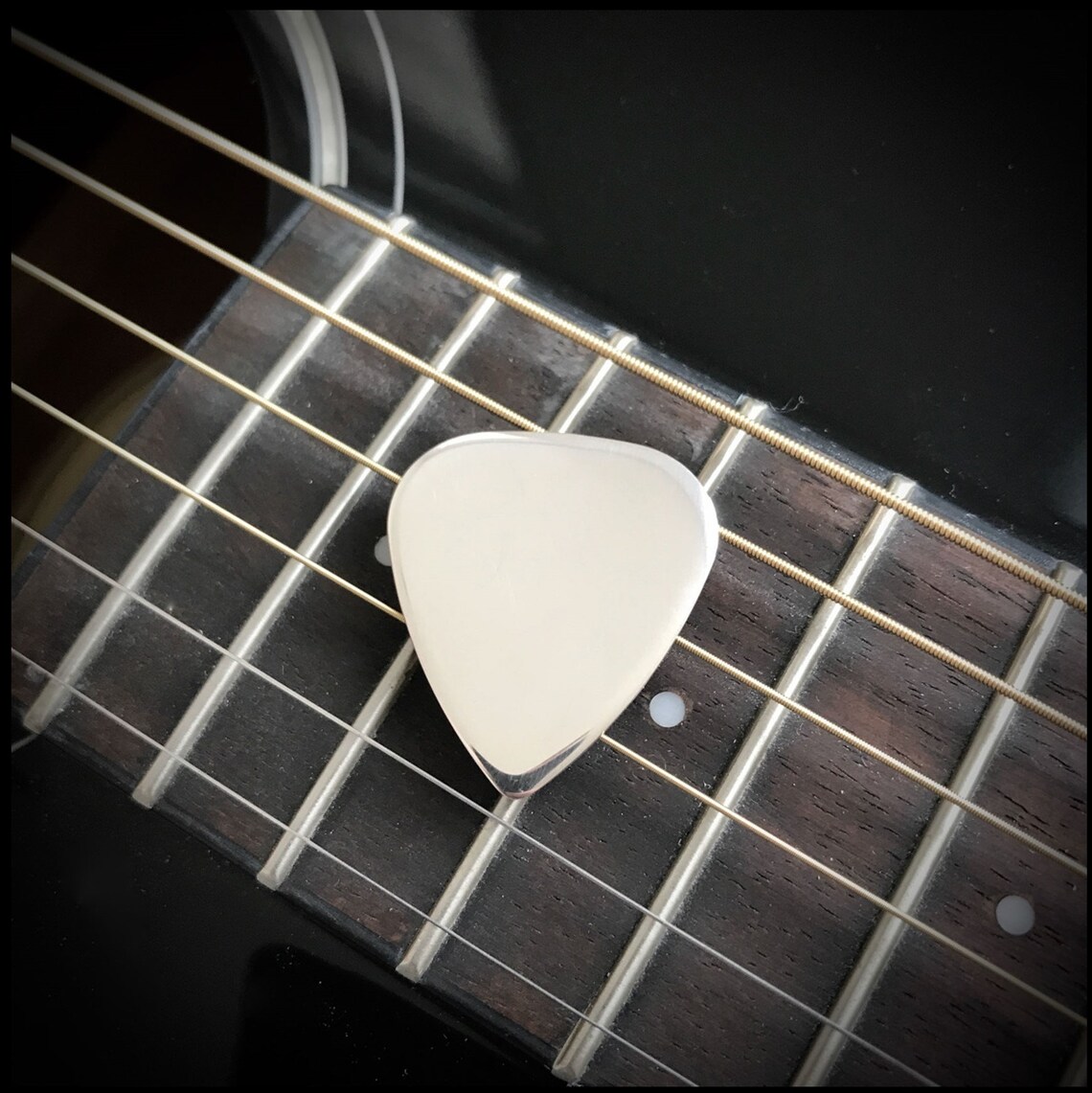 Sterling Silver Guitar Pick Plectrum - Etsy UK