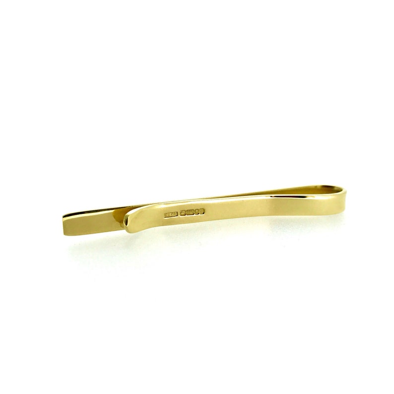 9ct Gold Tie Clip 4mm Hallmarked Tie Slide - Etsy