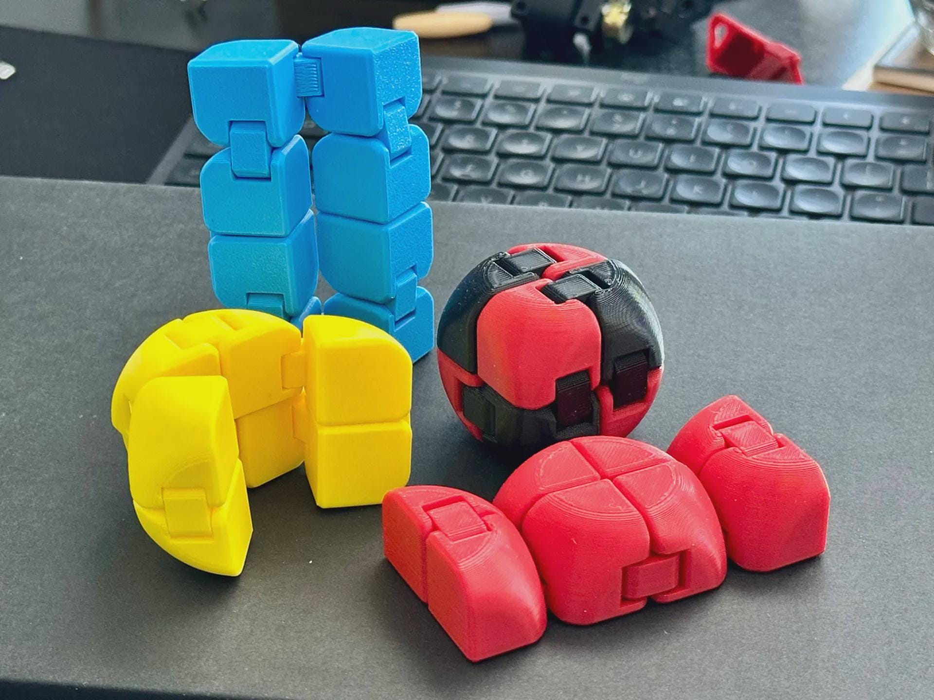 Fidget Cube | ROUND | 3D Printed Infinity Toy | Stress Relief Gift ...