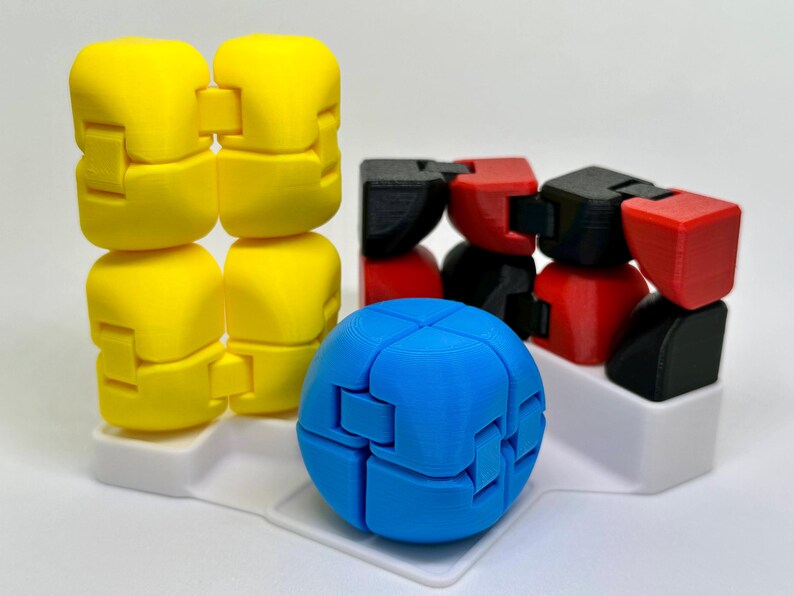 Fidget Cube | ROUND | 3D Printed Infinity Toy | Stress Relief Gift ...