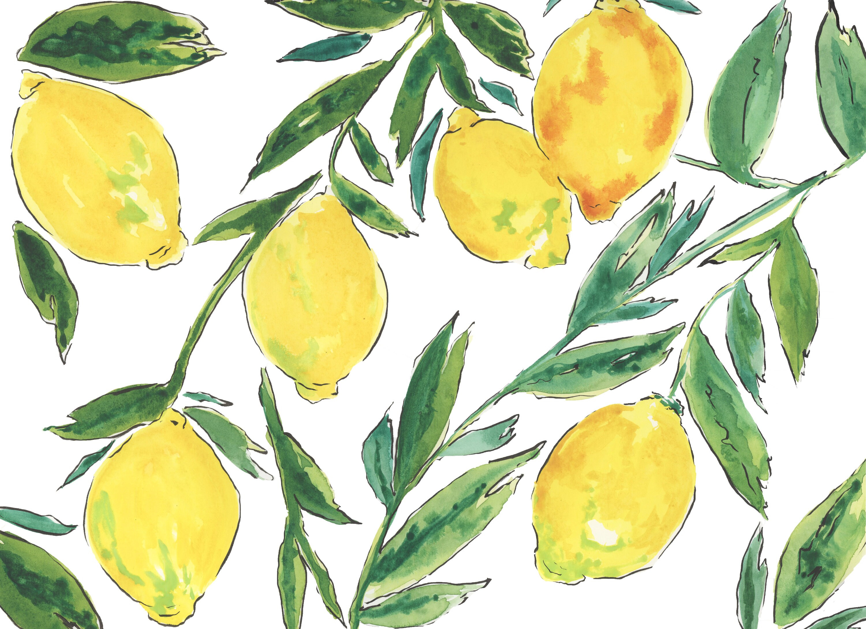 Lemon Tree Watercolor Print for Home Decor / Kitchen - Etsy
