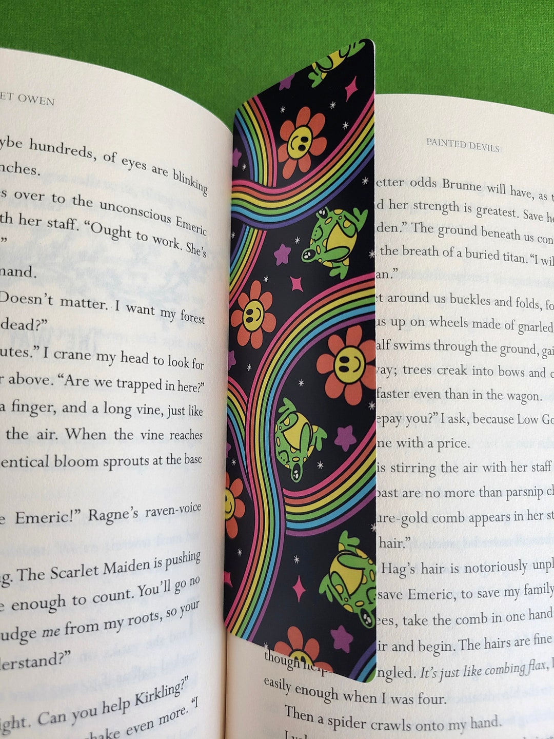 Froggy Smiles Flower Double Sided Bookmark - Etsy