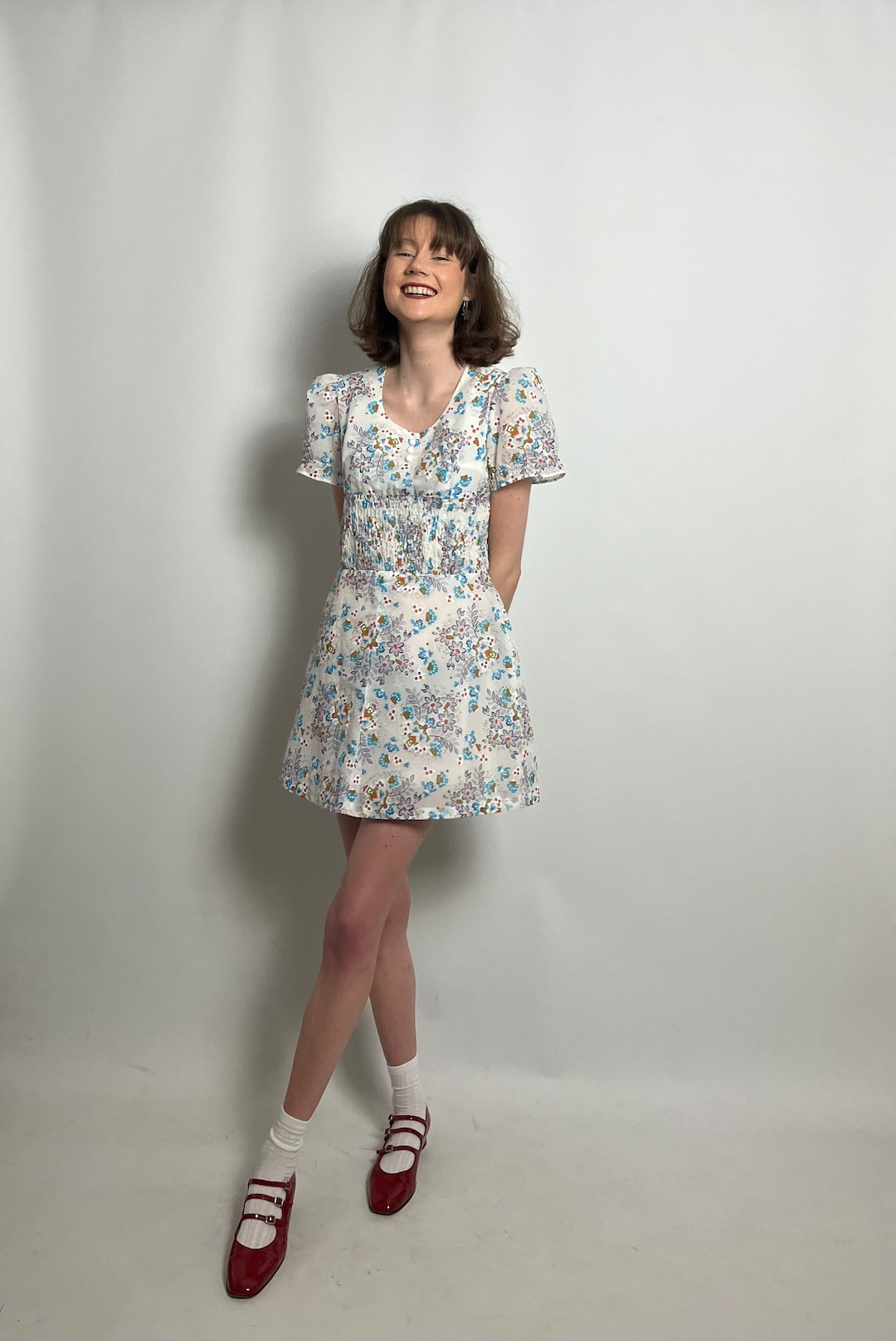 1960s Mini Smock Dress KBC - Etsy