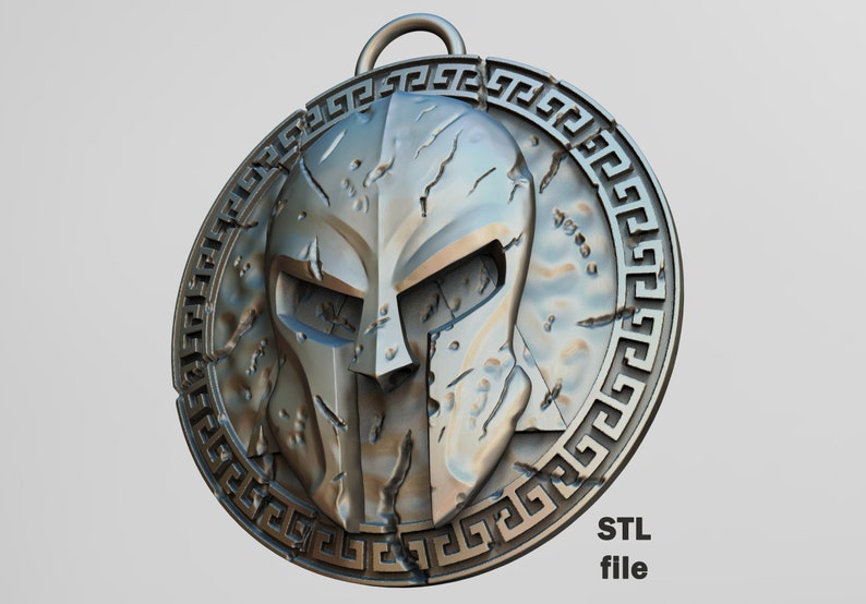 Spartan Pendant Downloadable STL File for 3D Printing - Etsy
