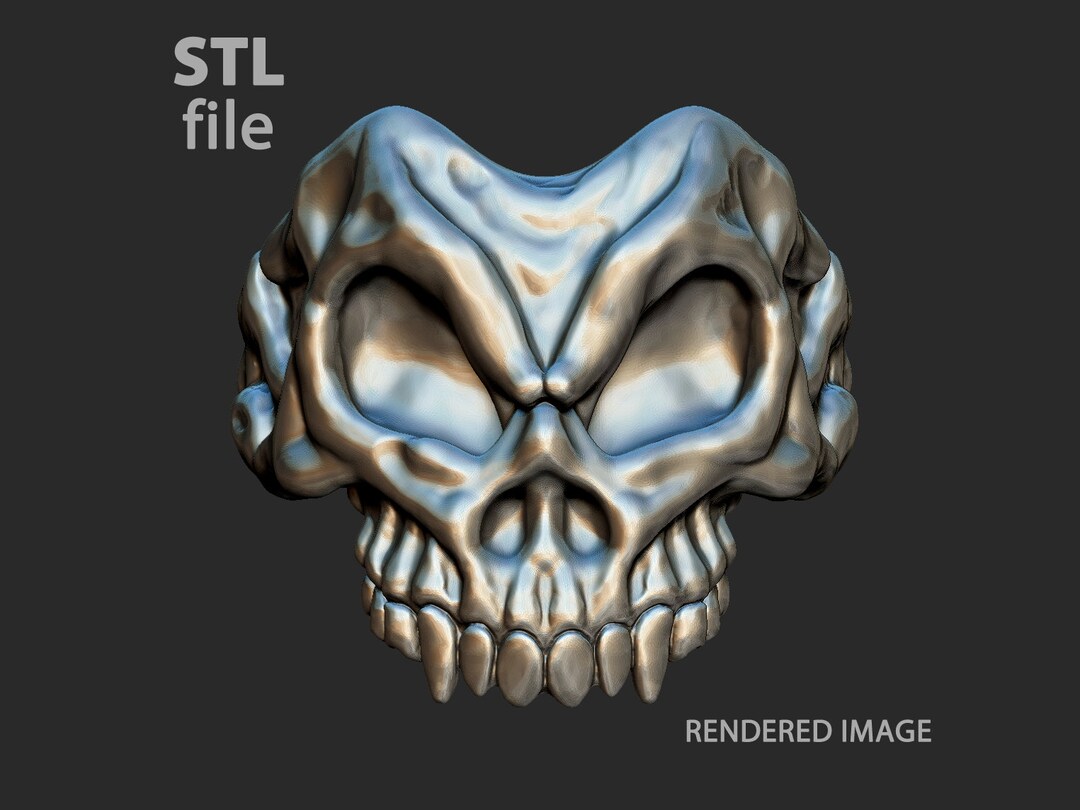 Skull Ring Downloadable STL File for 3D Printing - Etsy