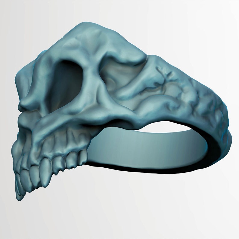 Skull Ring Downloadable STL File for 3D Printing - Etsy