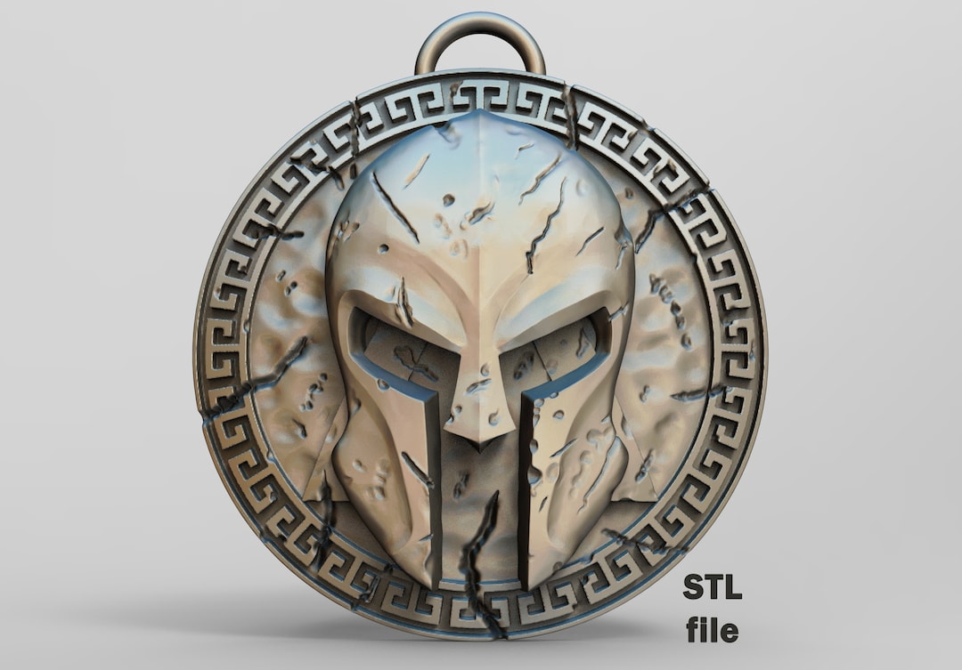 Spartan Pendant Downloadable STL File for 3D Printing - Etsy