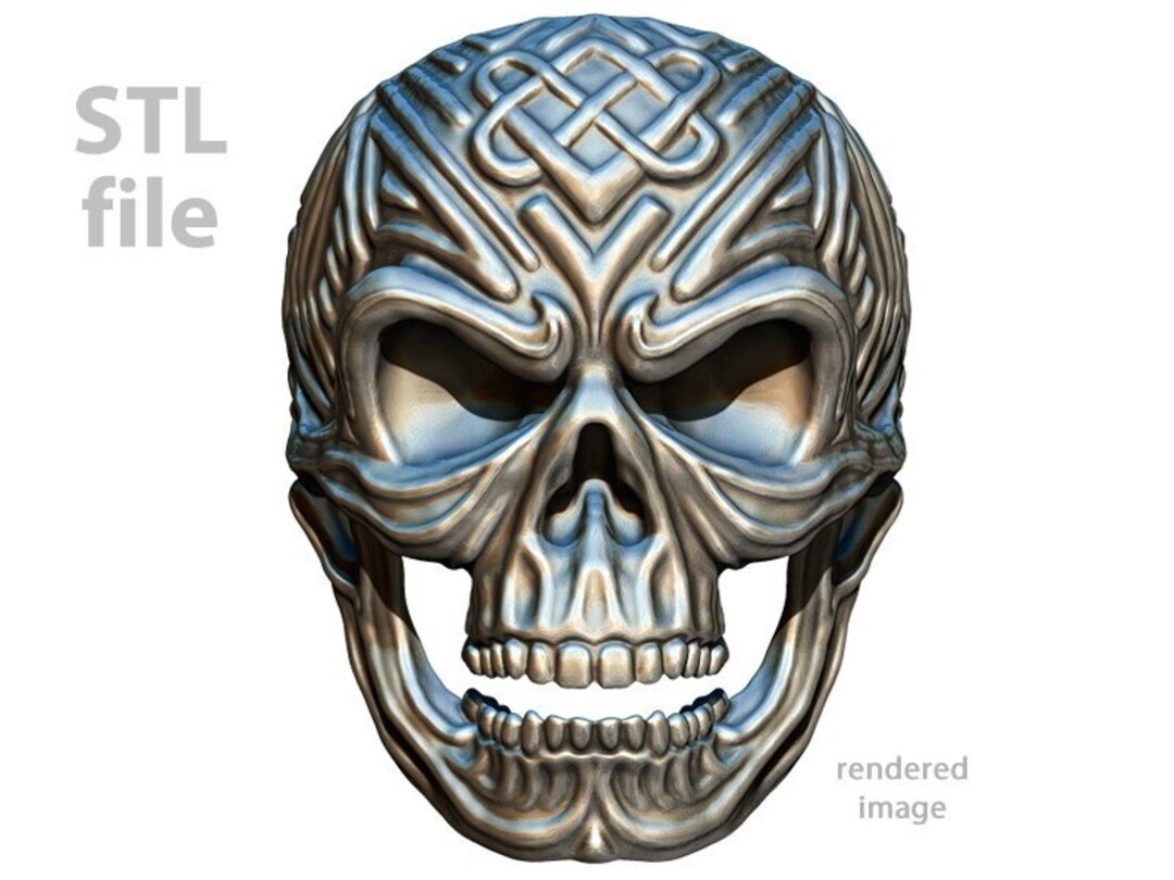 Celtic Skull Ring Downloadable STL File for 3D Printing - Etsy