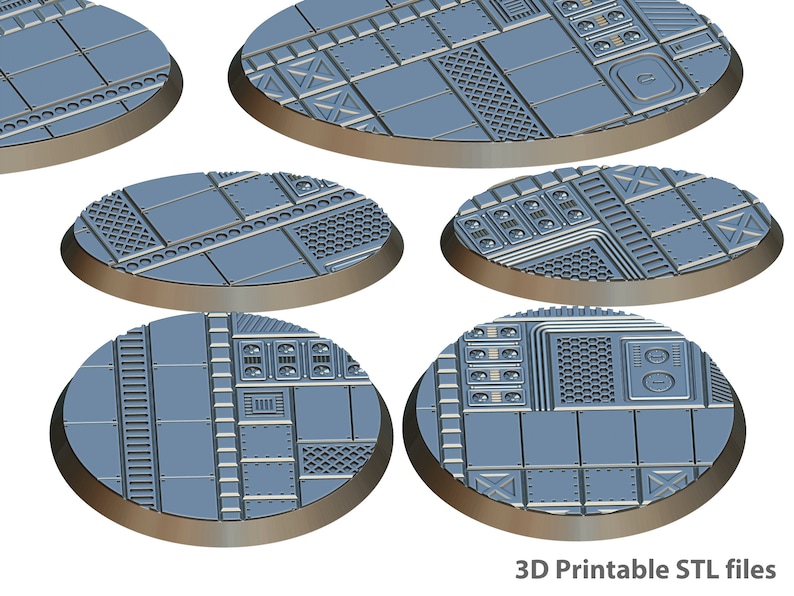 Miniature Bases - Industrial / Sci-fi 3D Printable STL Files Suitable ...