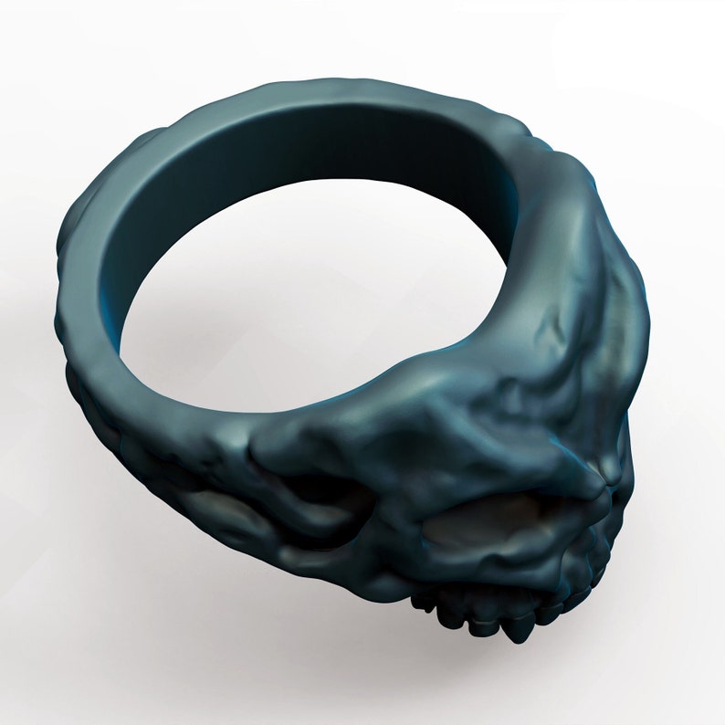 Skull Ring Downloadable STL File for 3D Printing - Etsy